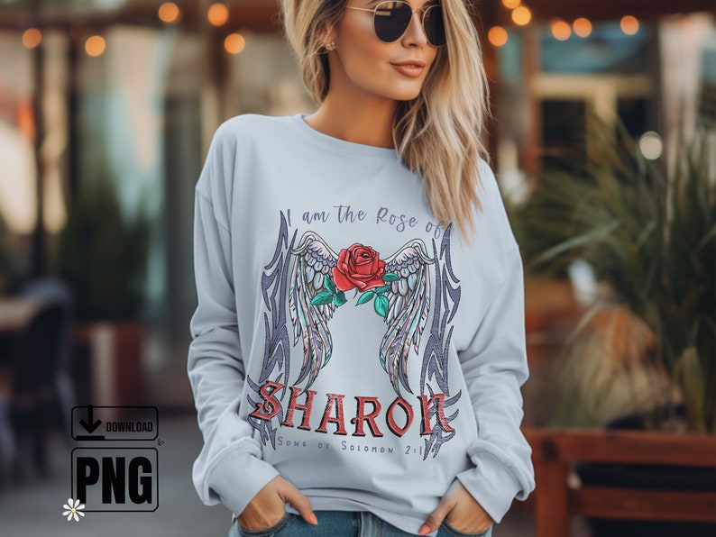 I Am the Rose of Sharon Bible Verse Png, Song of Solomon 2:1, Graphic ...