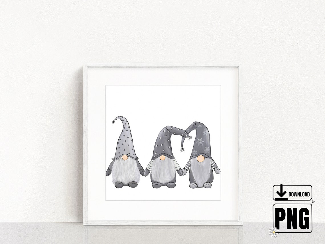 Winter Gnomes Clipart, Christmas Gnomes Clipart, Nordic Gnomes Clipart ...