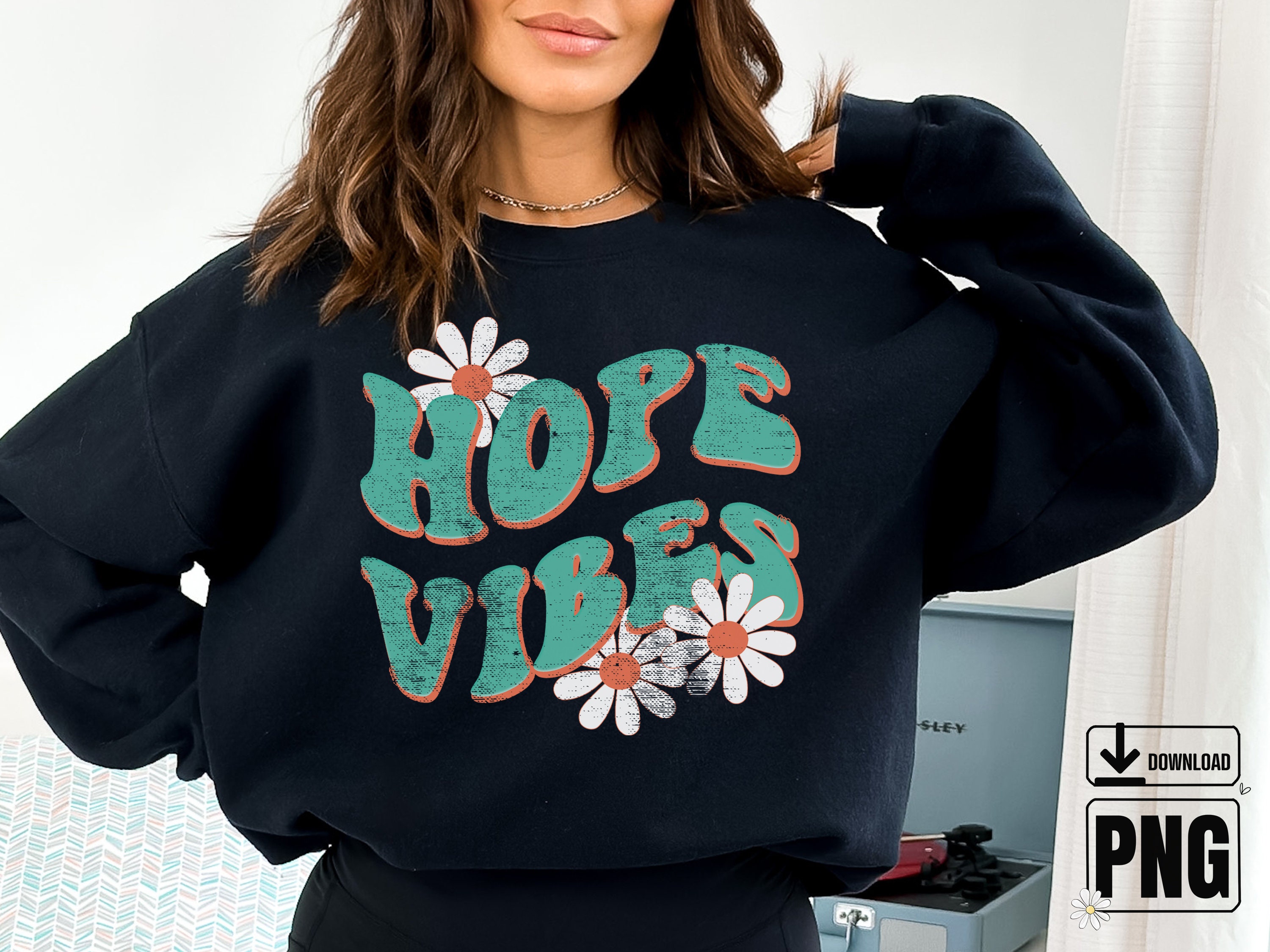 Hope Retro Hope Vibes Graphic Christian Png Christian Hope - Etsy