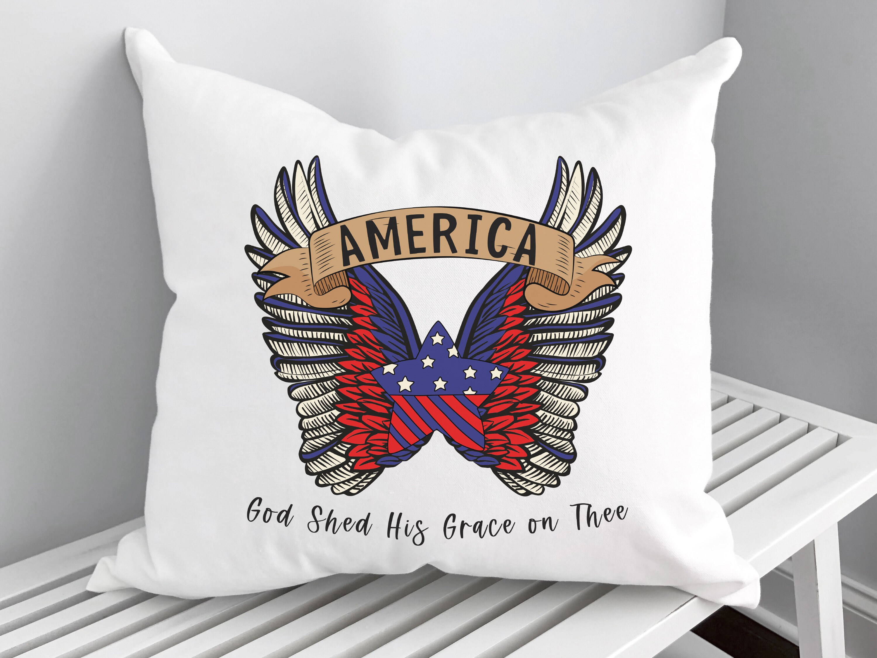 America God Shed His Grace on Thee PNG 4th July Digital - Etsy