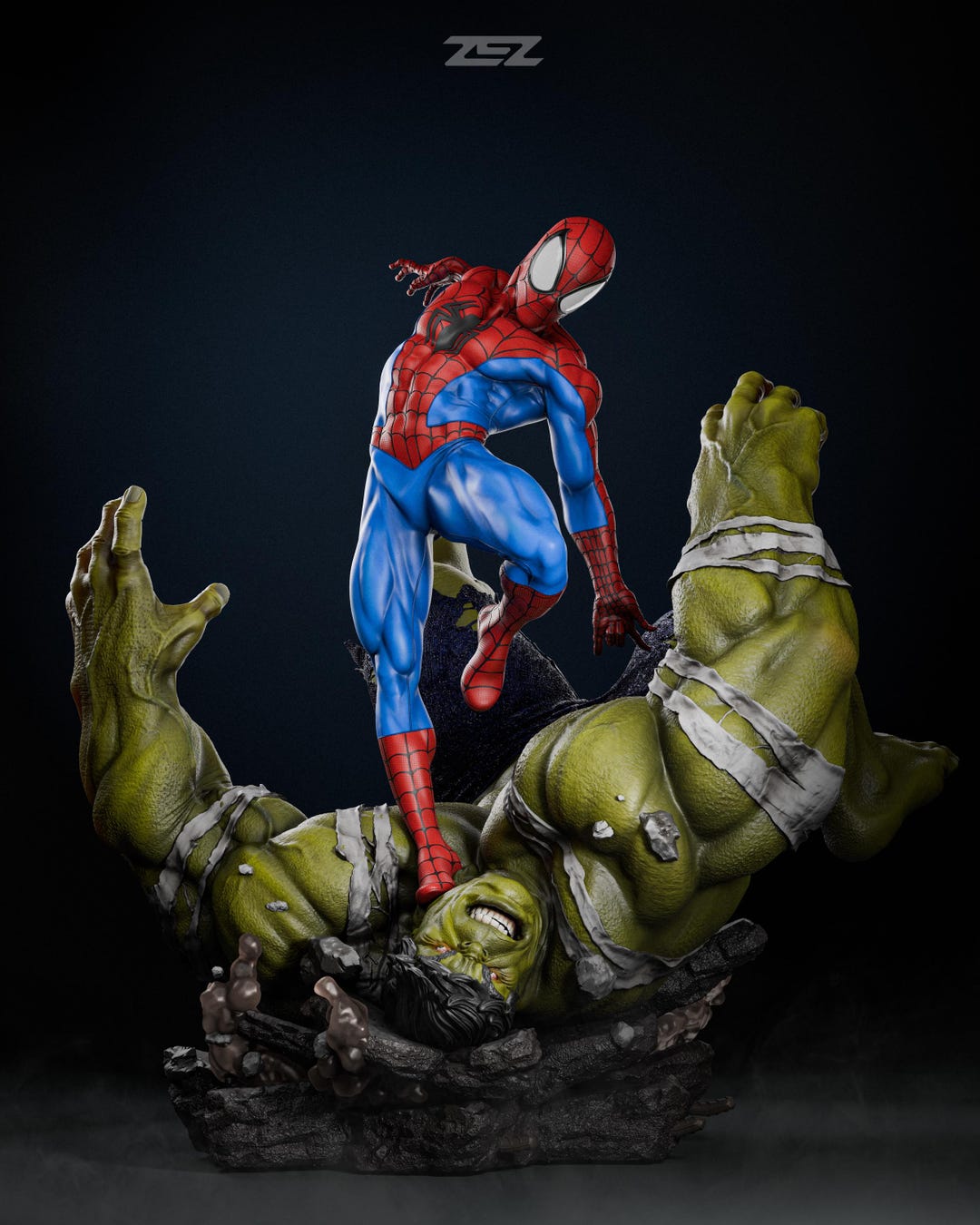Spider-man Vs. Hulk by ZEZ Studios | 3D Printed Unpainted Resin Kit ...