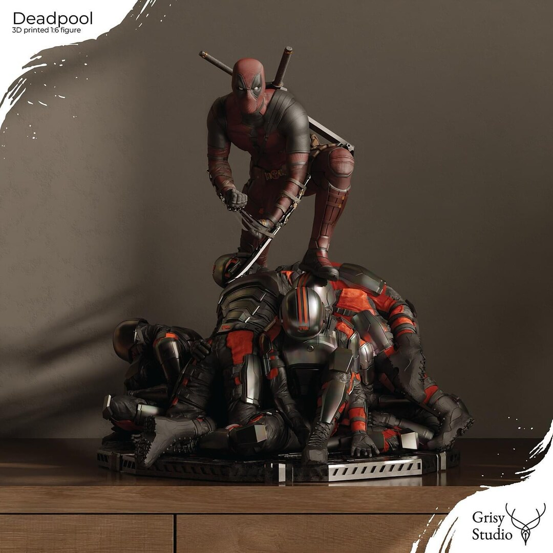 Deadpool by Grisy Studios 3D Printed Unpainted Resin Kit, Custom Scale ...