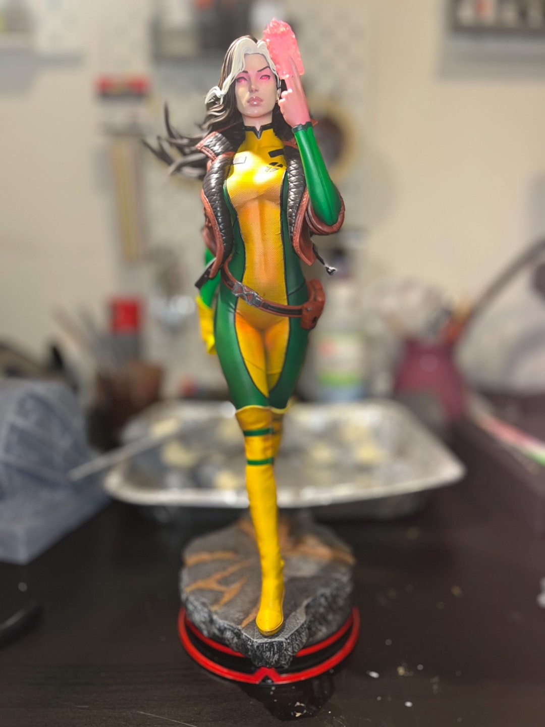 Rogue X-men Hand-painted Custom Resin Statue - CA3D - Etsy