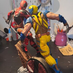 Deadpool Vs. Wolverine Painted Statue SANIX - Etsy