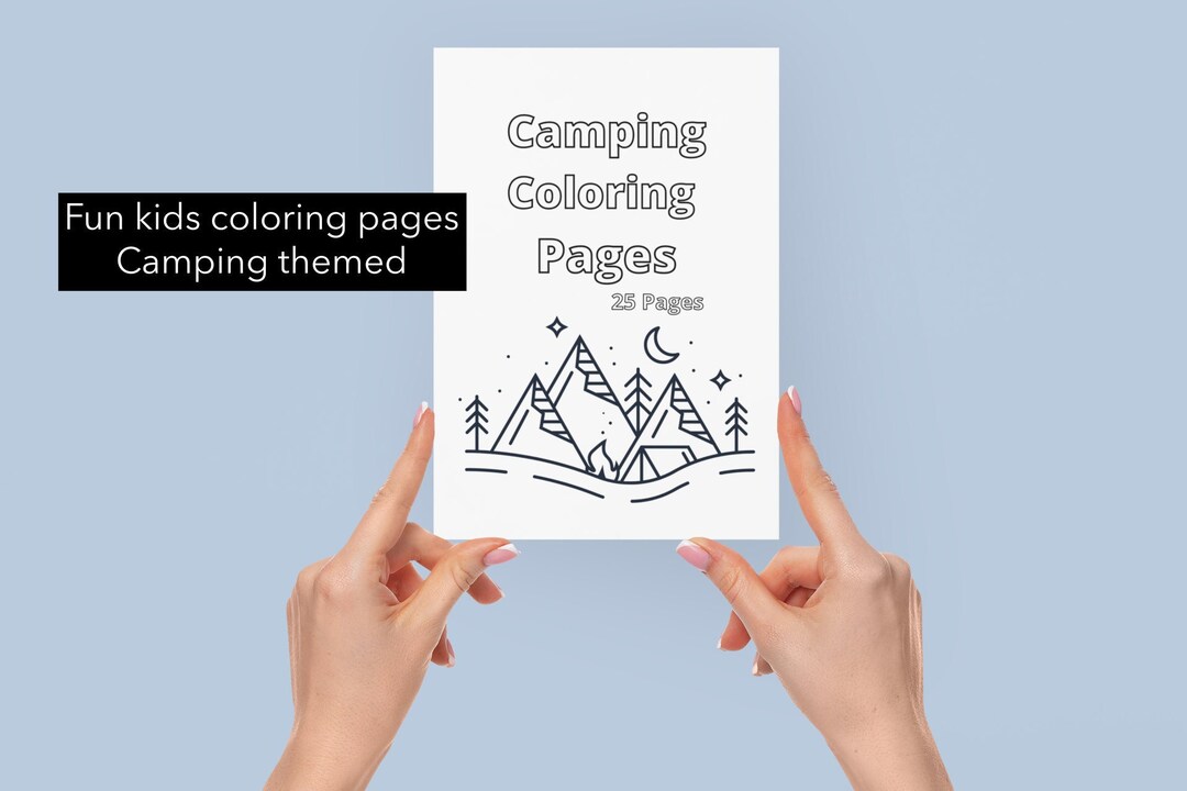 Camping Coloring Pages 25 Printable Pages - Etsy