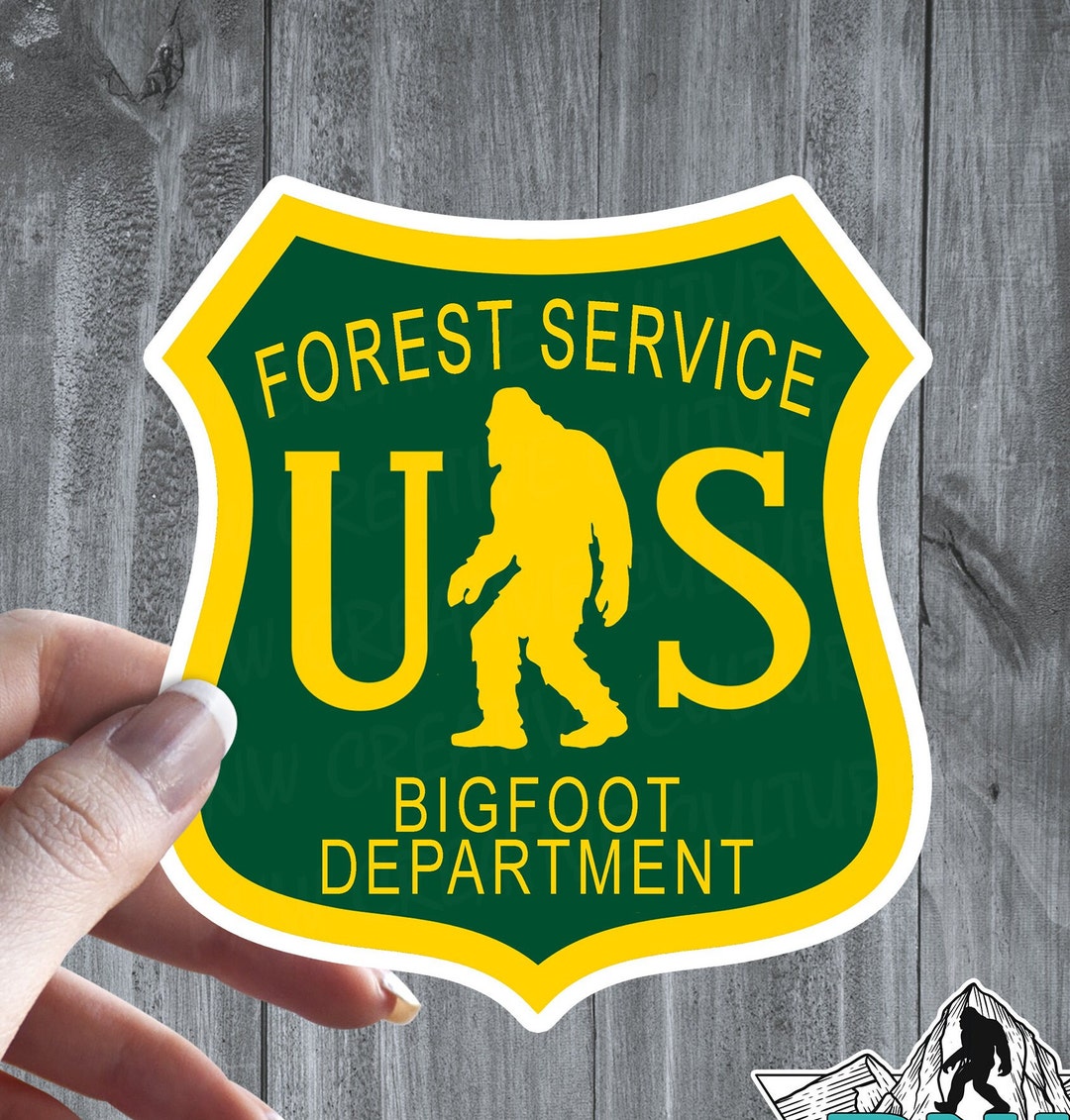 US Forest Service, Bigfoot Department Waterproof Vinyl Sticker/decal ...