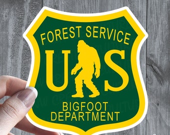 Bigfoot Department US Forest Service Sticker High Quality - Etsy