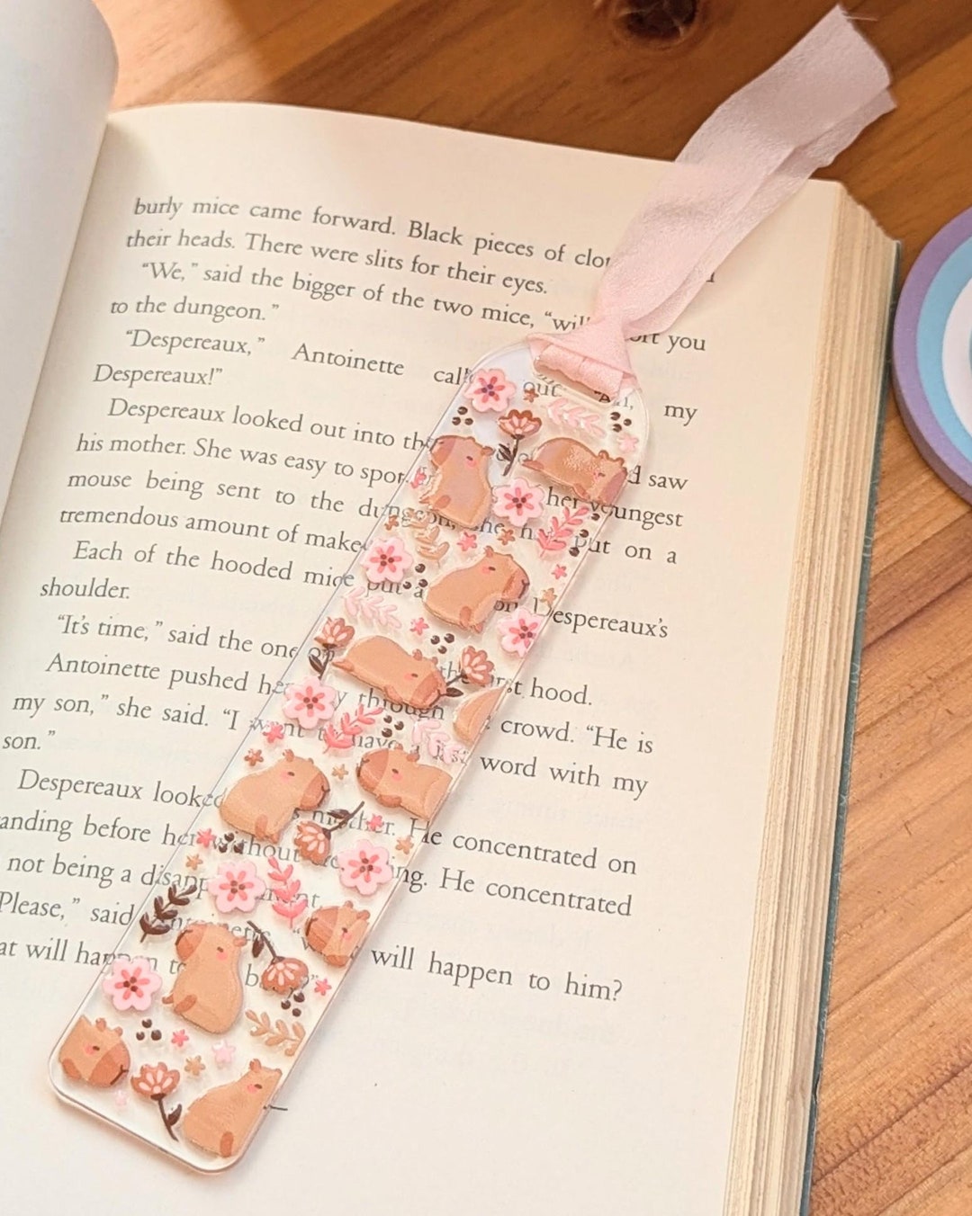 Capybara Bookmark: Acrylic Bookmark, Unique Gifts for Book Lovers, Cute ...