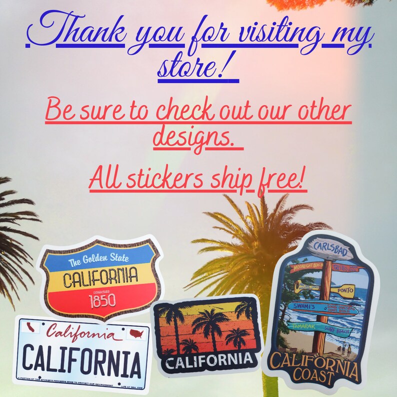 California Sticker California Collectible Decals Laptop Stickers ...