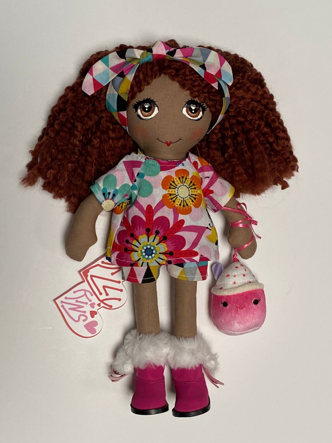 12 Doll Light Brown Latina Hispanic Girl in Pink With Boba Shake ...