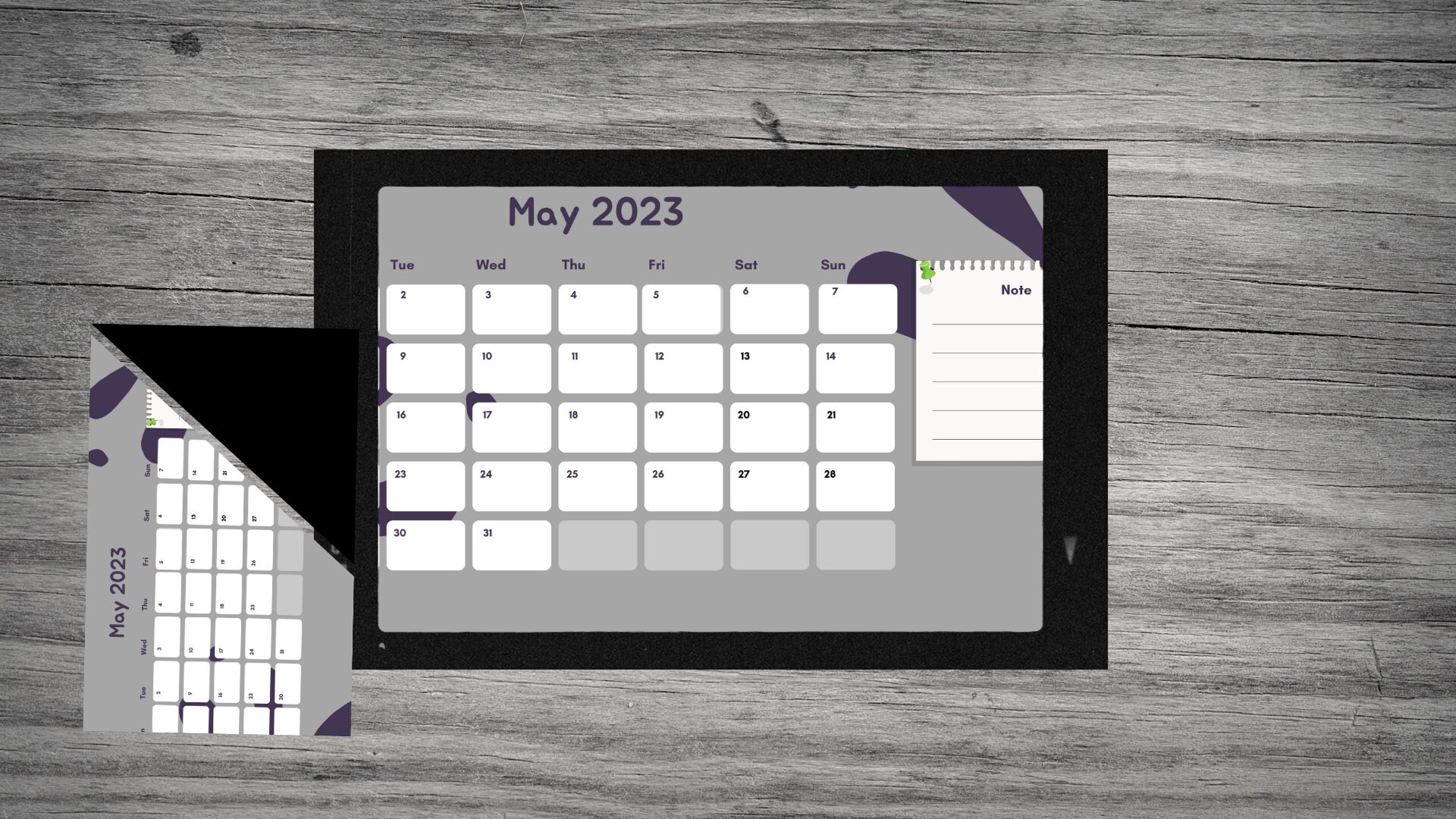 May 2023 Digital Calendar Flower, Instant Download - Etsy