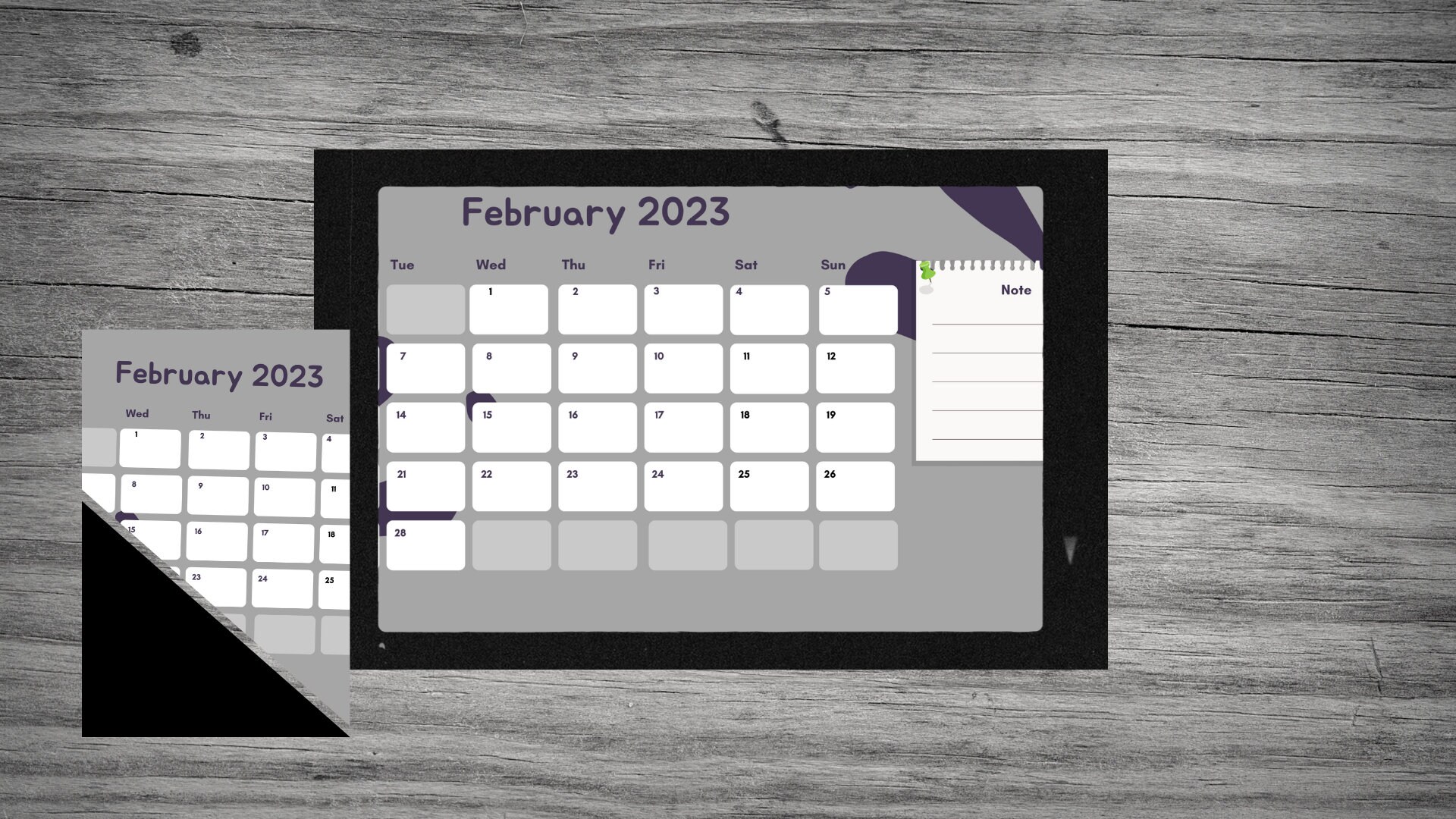 February 2023 Digital Calendar Flower, Instant Download - Etsy