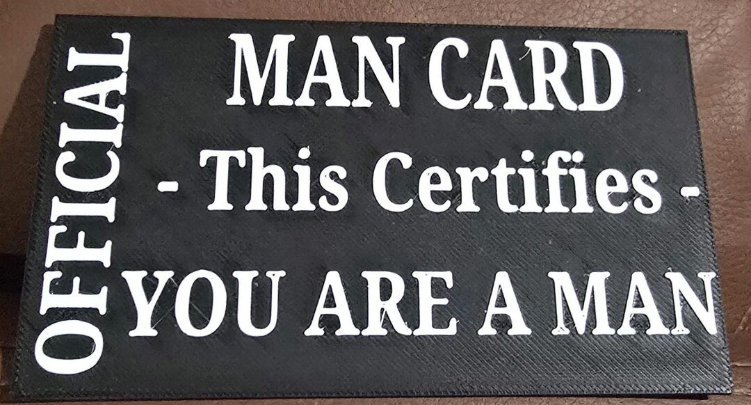 3D Printed Man Card - Fun for All! - Etsy