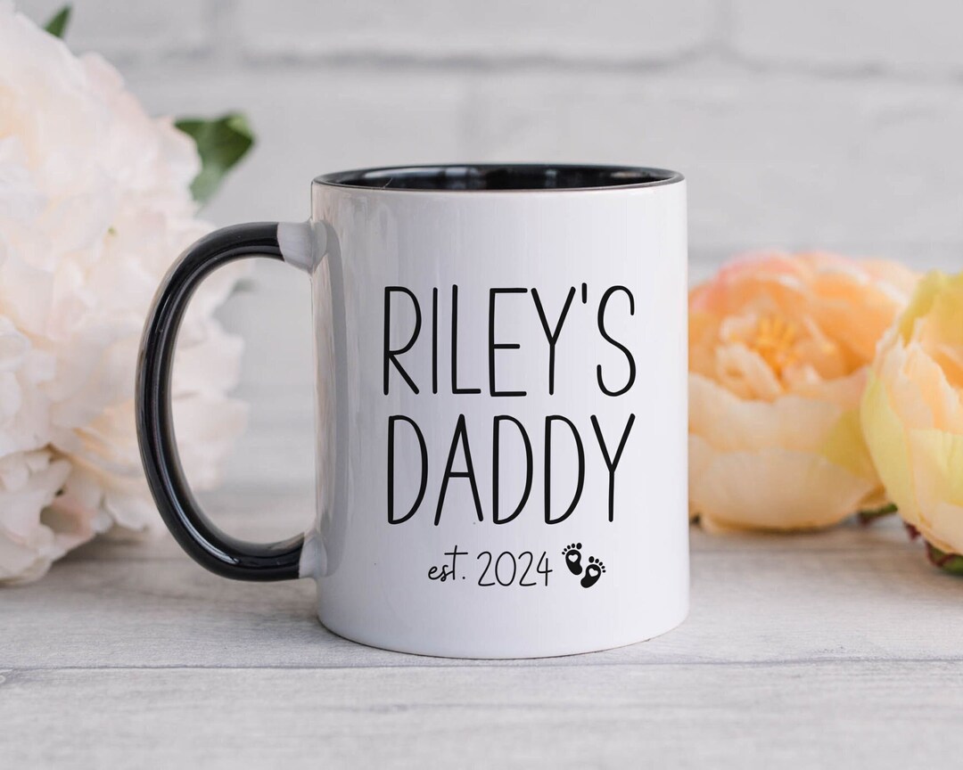 Custom Daddy Mug, New Dad Gift Ideas, Couples Baby Shower Gift ...