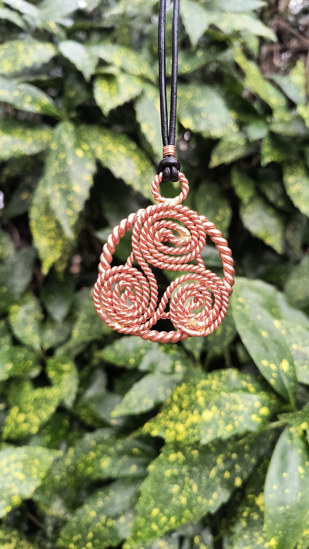 Tensor Ring Triskelion Pendant | Sacred Tensor Necklace - Etsy