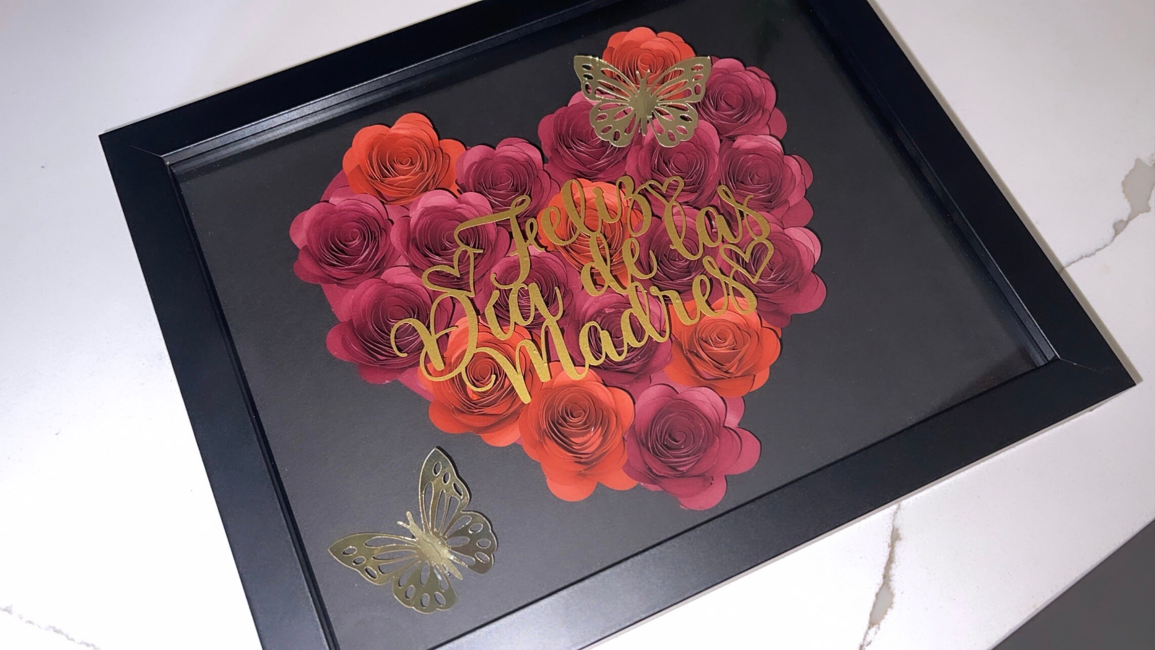 Heart Shaped Shadow Box Roses - Etsy