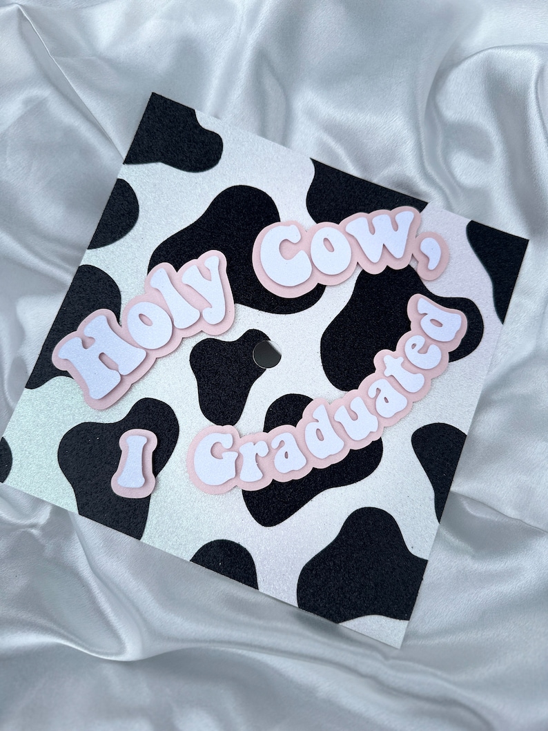 Cow Print Graduation Cap - Etsy