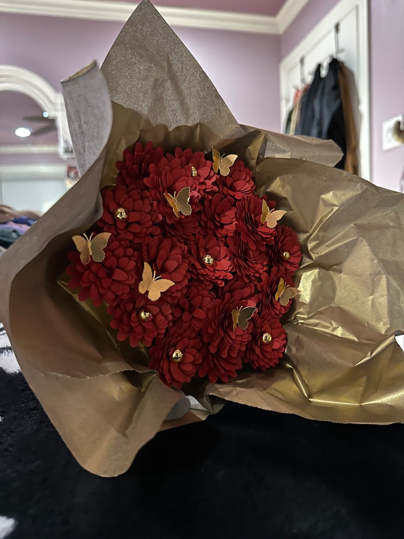 Paper Flower Bouquet / Ramo Buchon - Etsy