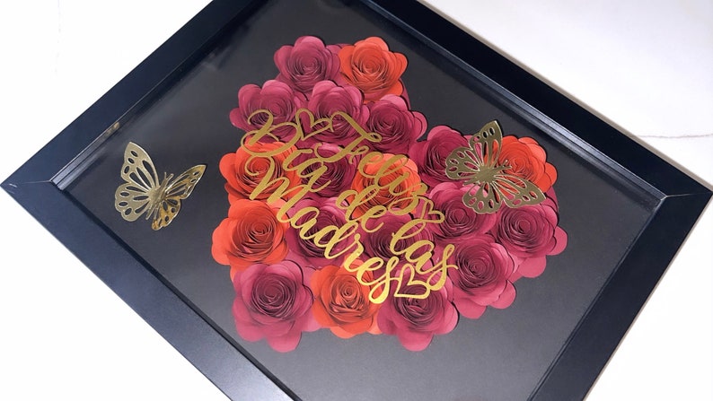 Heart Shaped Shadow Box Roses - Etsy