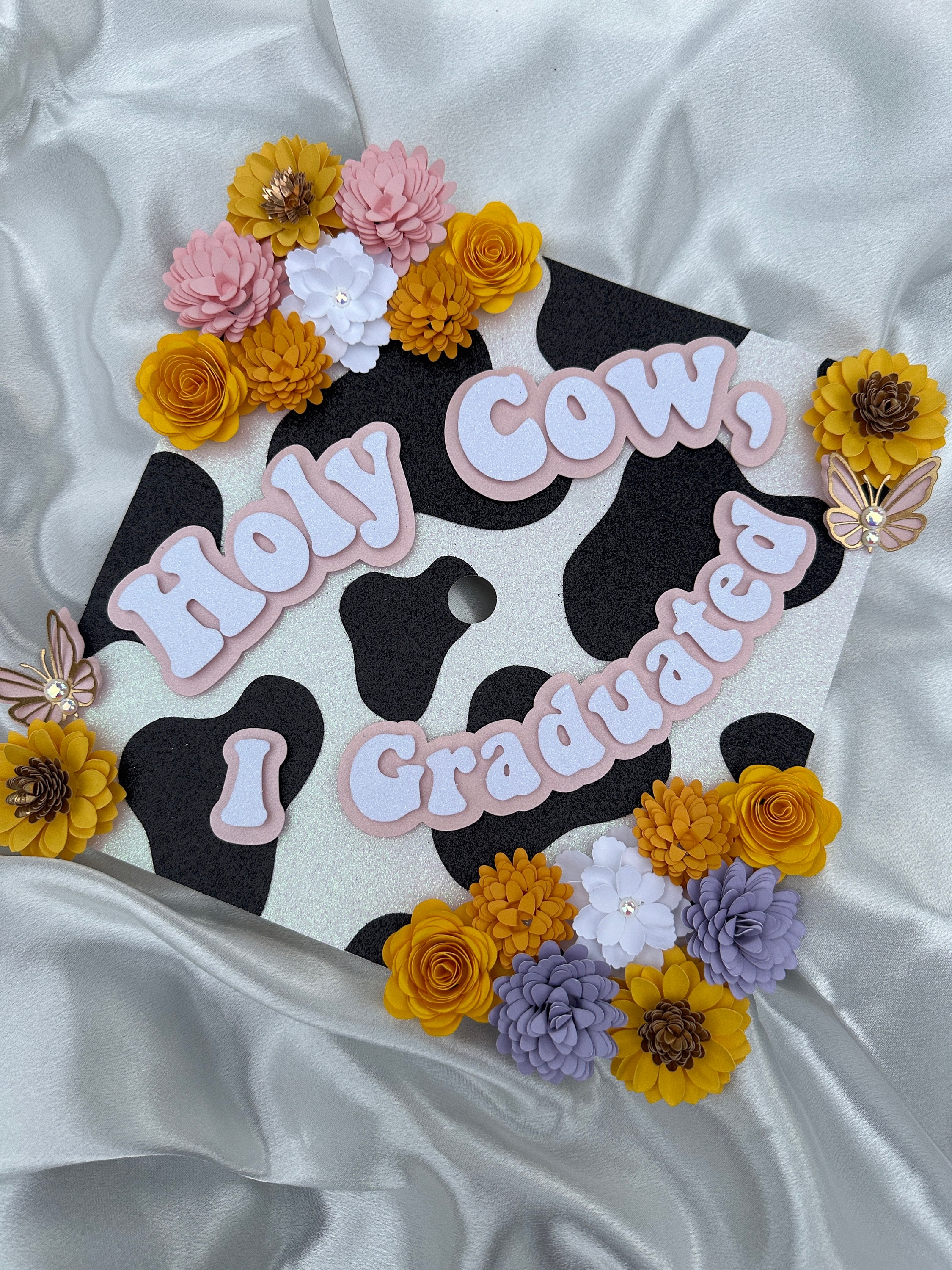 Cow Print Graduation Cap - Etsy