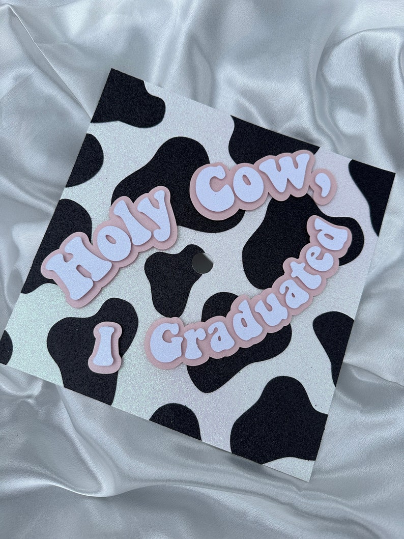 Cow Print Graduation Cap - Etsy