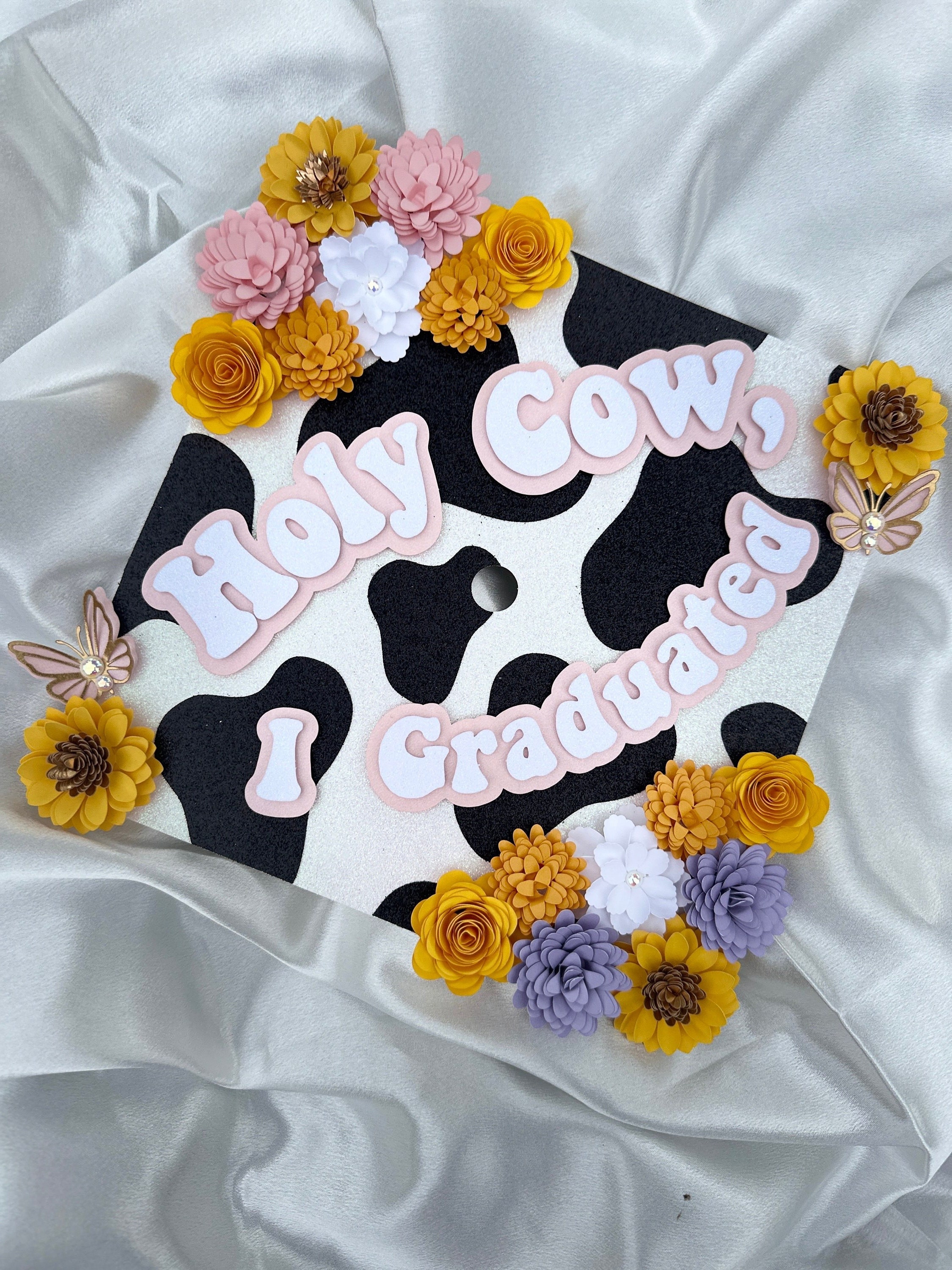 Cow Print Graduation Cap - Etsy