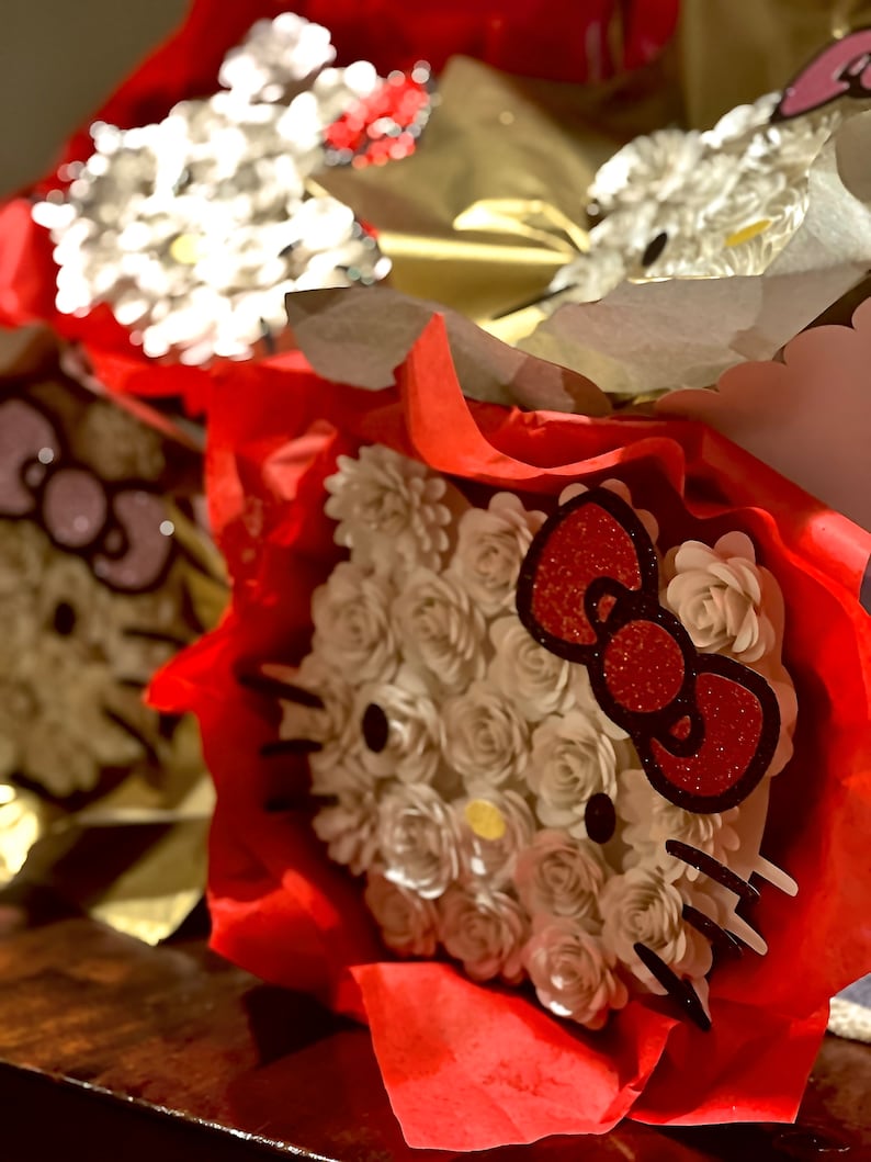 Hello Kitty Flower Bouquet - Etsy