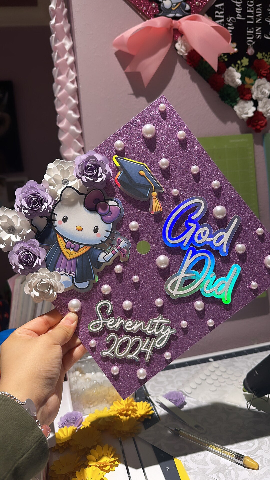 Hello Kitty “hello Grad” Graduation Cap - Etsy