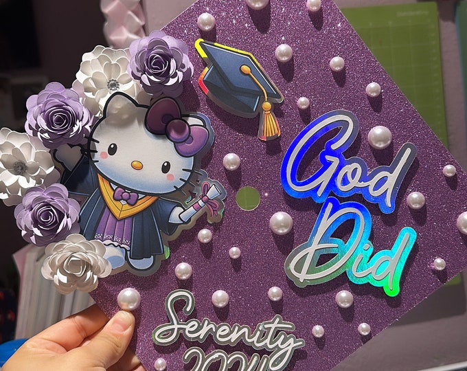 Hello Kitty “hello Grad” Graduation Cap - Etsy