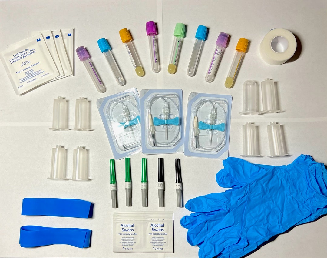 Phlebotomy Practice Kit Butterfly Needle Order of Draw Phlebotomy Study ...