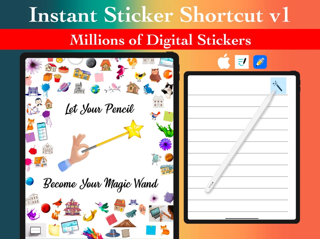 Instant Stickers Templates With Icons Shortcut Templates With Shortcuts ...