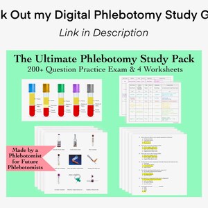 Big Phlebotomy Practice Kit Butterfly Needle Order of Draw Phlebotomy ...