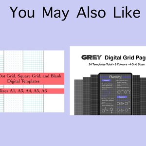 A4 Digital Printable Black and White Lined, Grid, and Dot Grid Papers ...