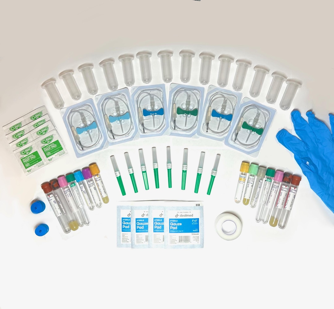 Big Phlebotomy Practice Kit Butterfly Needle Order of Draw Phlebotomy ...