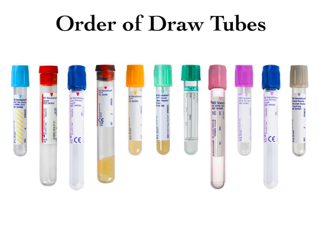 Phlebotomy Tube Order of Draw Tube Vacuum Blood Collection Tube ... Phlebotomy Tube Order of Draw Tube Vacuum Blood Collection Tube ...