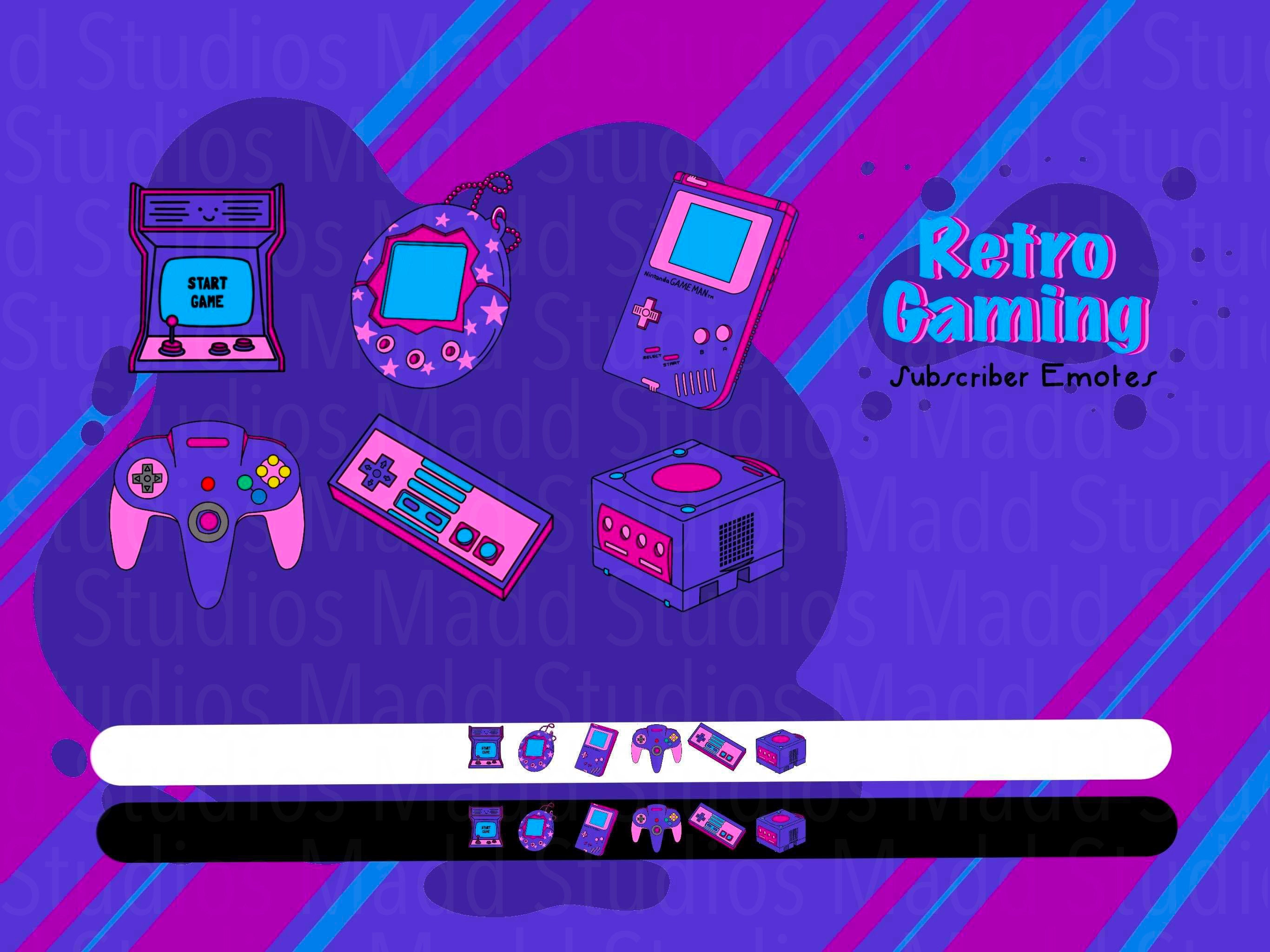 Retro Gaming Pack Twitch Emotes Subscriber Discord Emote Bit - Etsy