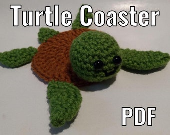 Crochet Pattern Coaster Turtle PDF INSTANT DOWNLOAD Crochet - Etsy