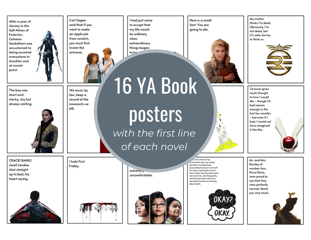 YA Lit Books Posters: Classroom Decor Middle School High - Etsy