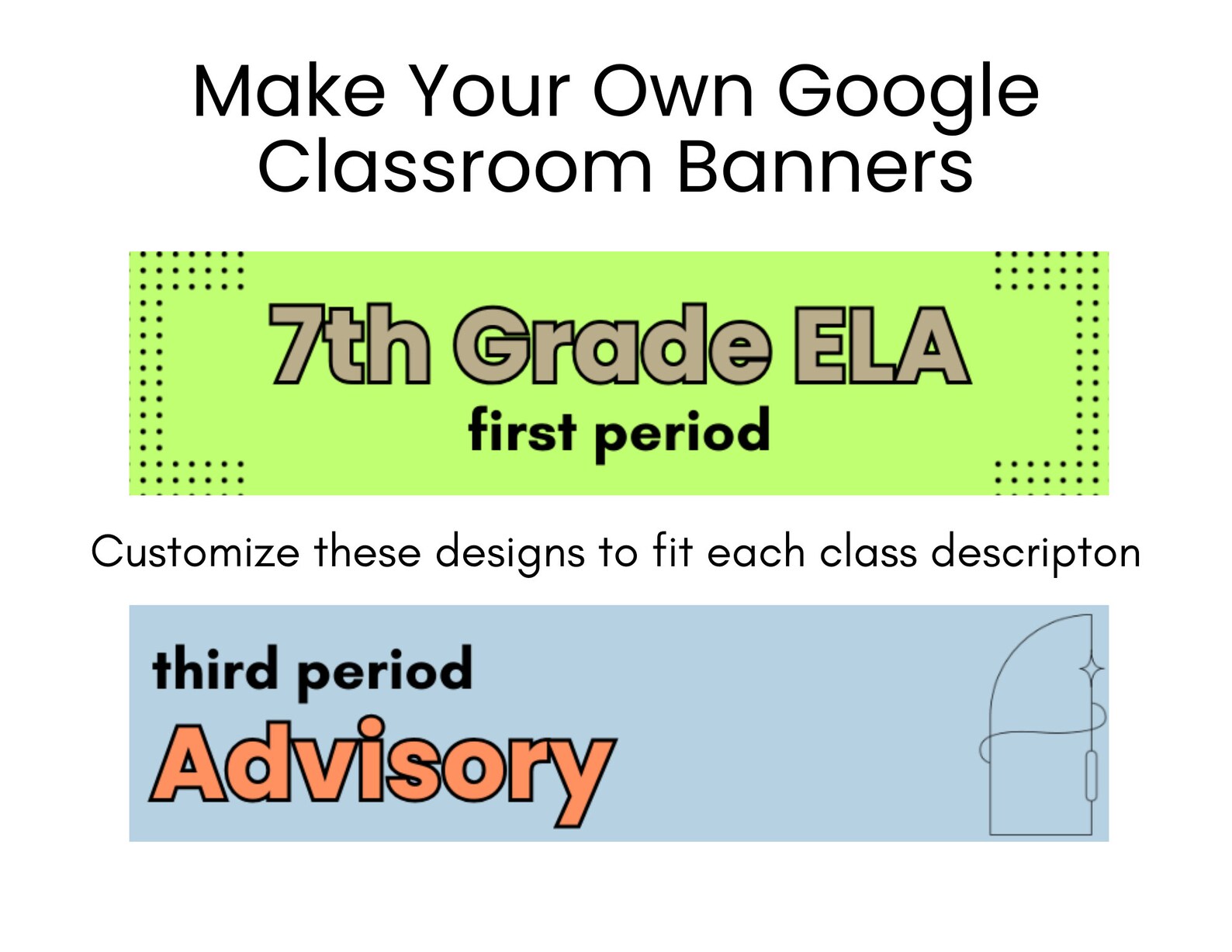 10 Minimalist Geometric Shape Google Classroom Banner Bundle ...