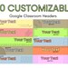 10 Minimalist Geometric Shape Google Classroom Banner Bundle ...
