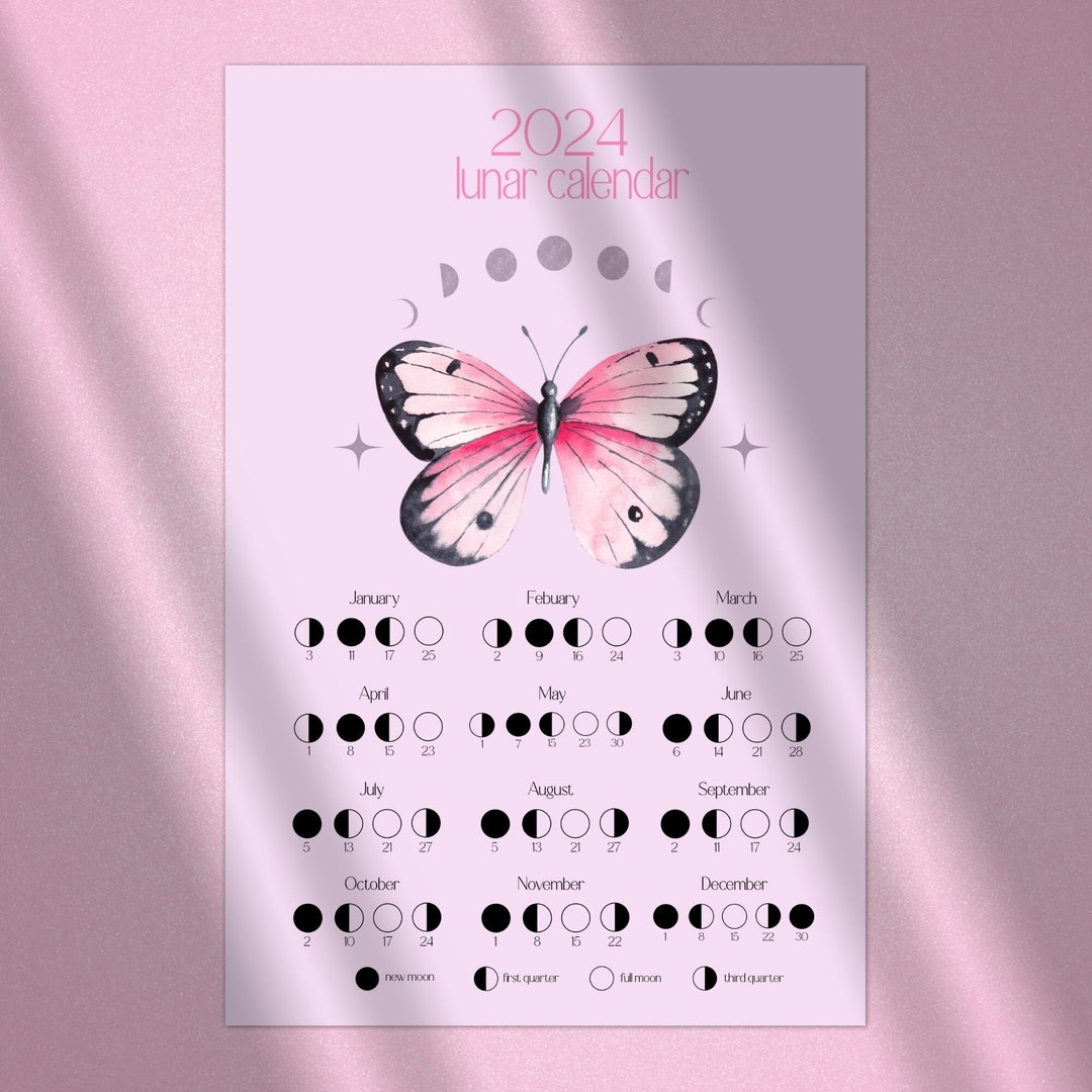2024 Lunar Calendar Printable Moon Phase Calendar For Northern
