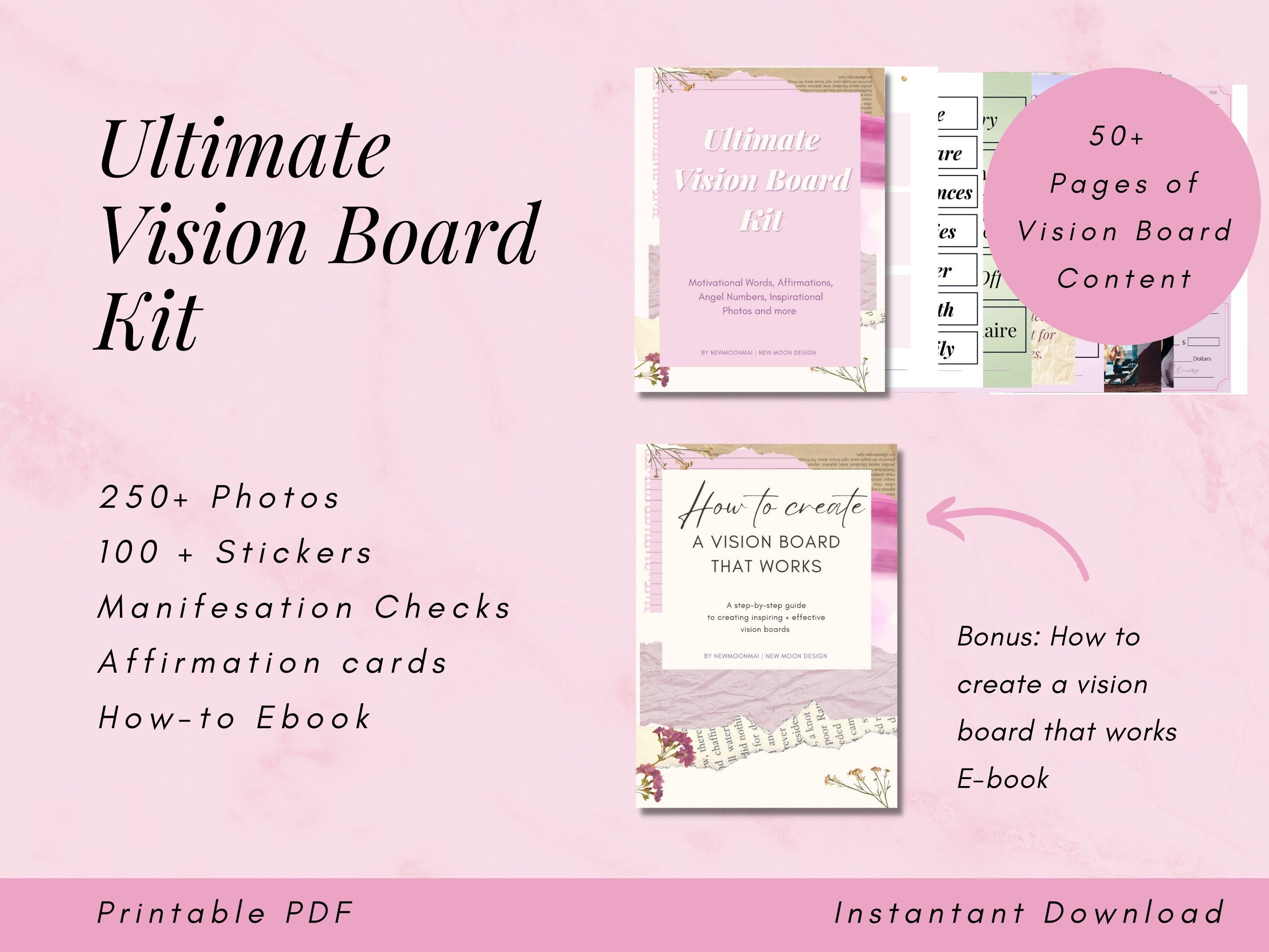 Vision Board Kit Vision Board Planner Vision Board - Etsy