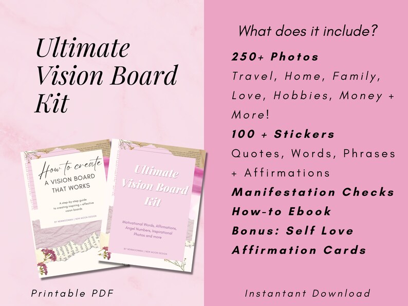 Vision Board Kit Vision Board Planner Vision Board - Etsy