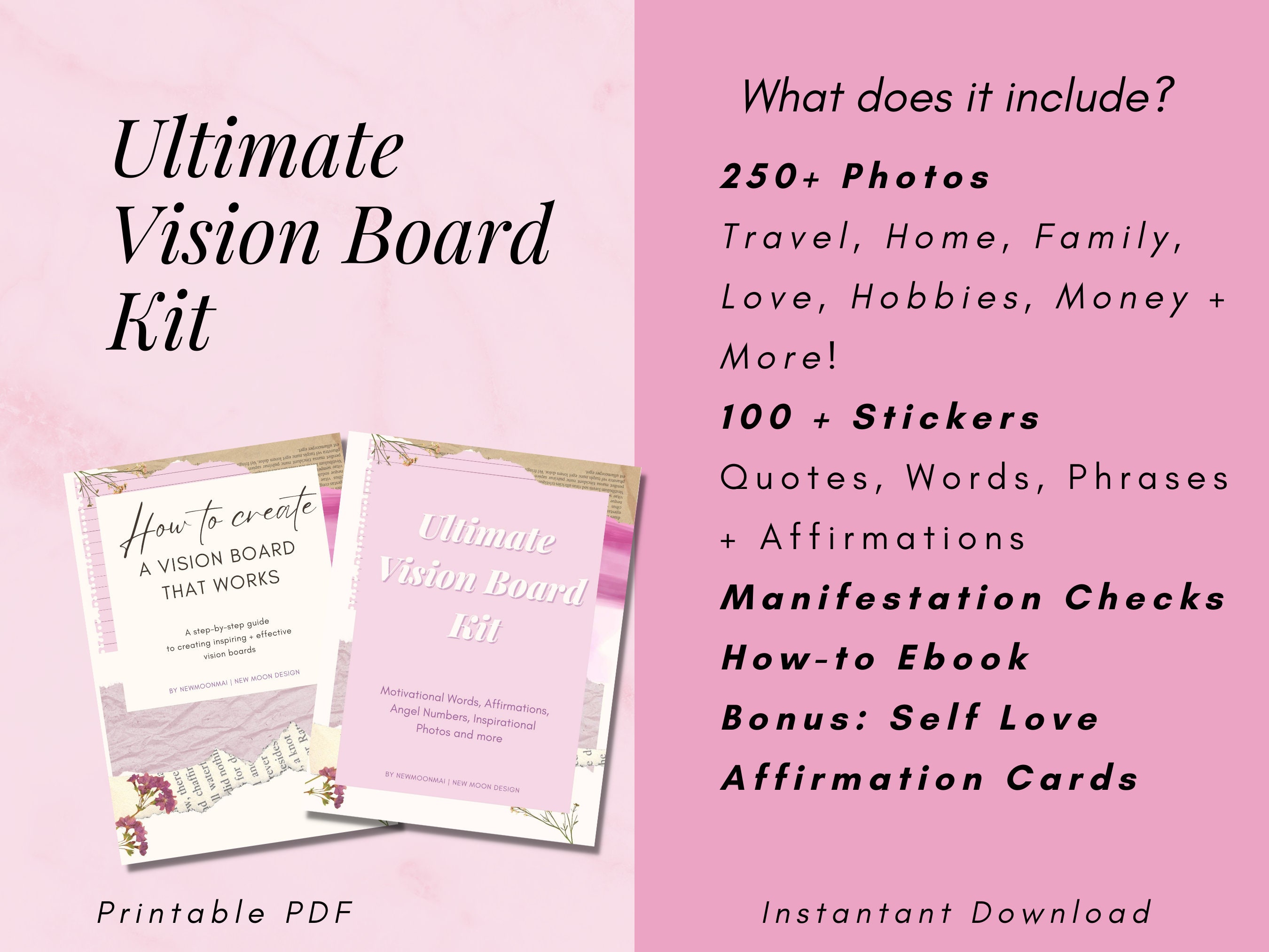 Vision Board Kit Vision Board Planner Vision Board - Etsy