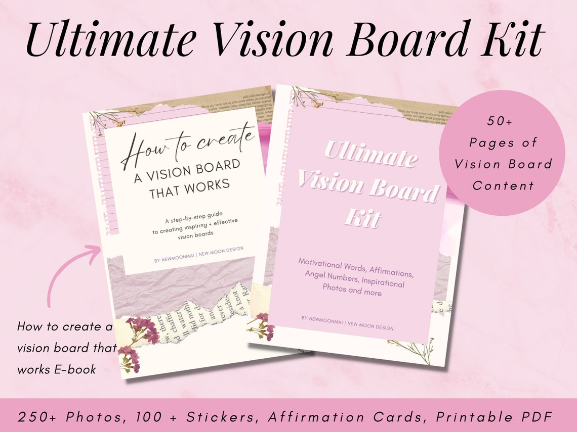 Vision Board Kit Vision Board Planner Vision Board - Etsy