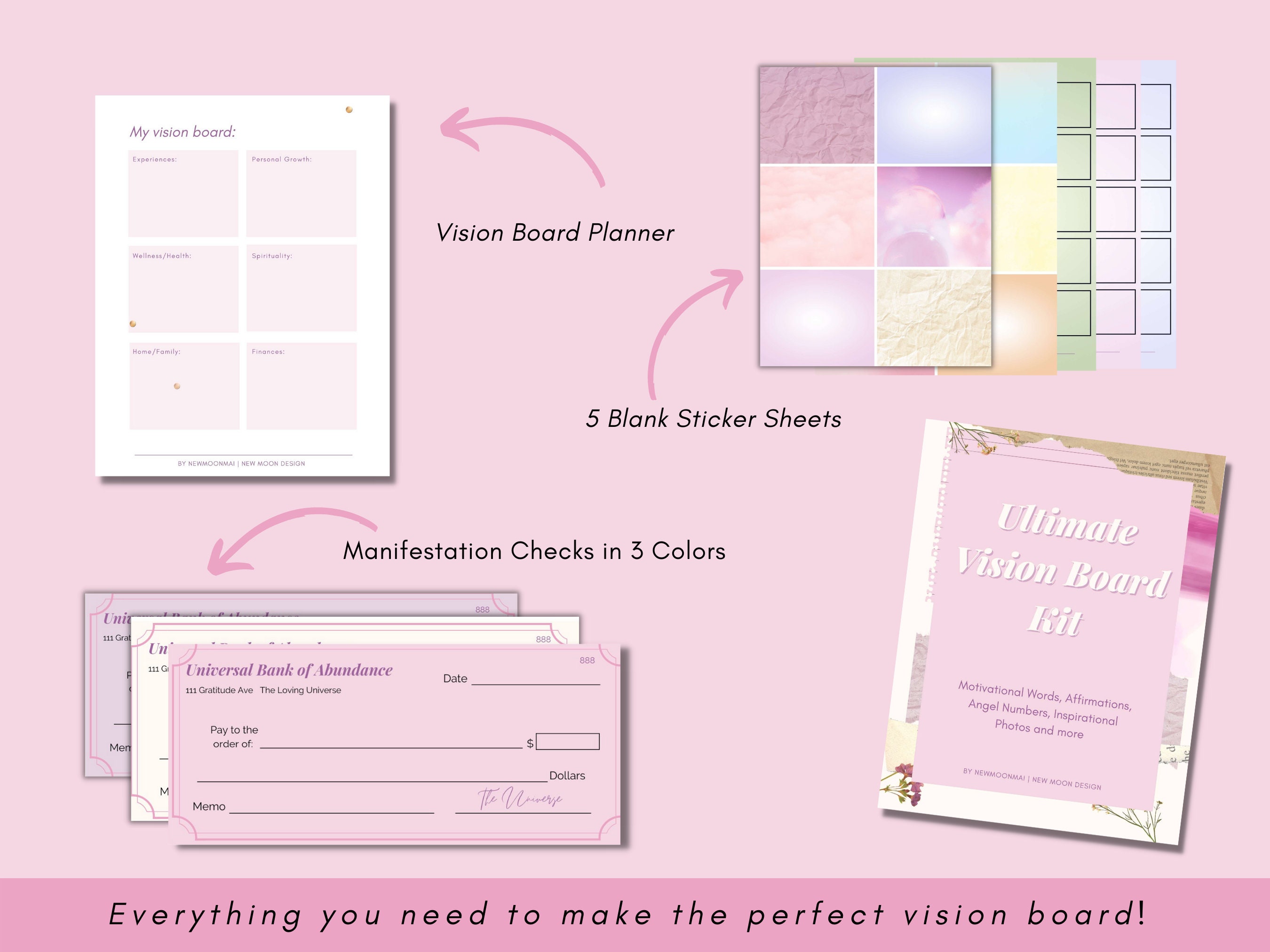 Vision Board Kit Vision Board Planner Vision Board - Etsy