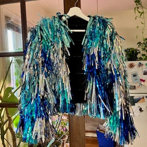 Custom Order Handmade Tinsel Fringe Jacket - Etsy