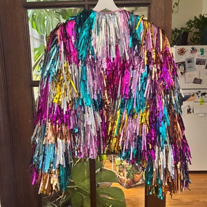 Custom Order Handmade Tinsel Fringe Jacket - Etsy