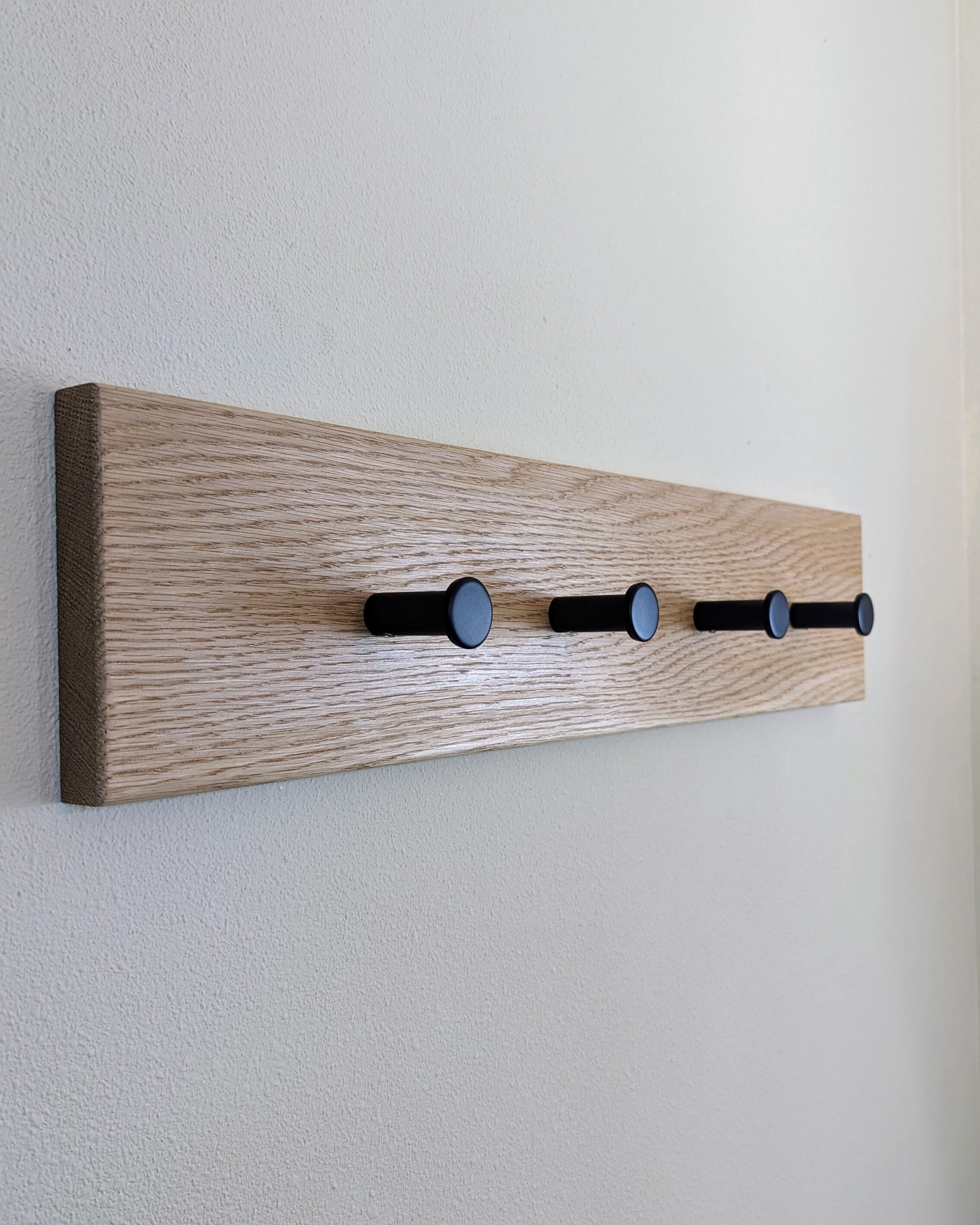 Custom Solid White Oak Coat Rack, Wall Mount Coat Rack, Coat Hanger - Etsy