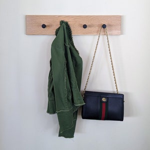 Custom Solid White Oak Coat Rack, Wall Mount Coat Rack, Coat Hanger - Etsy